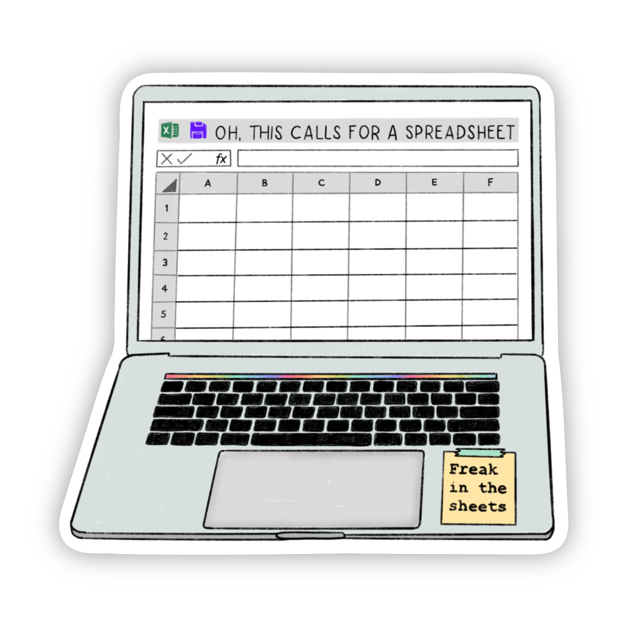 Excel Spreadsheets Sticker – Jami Creates