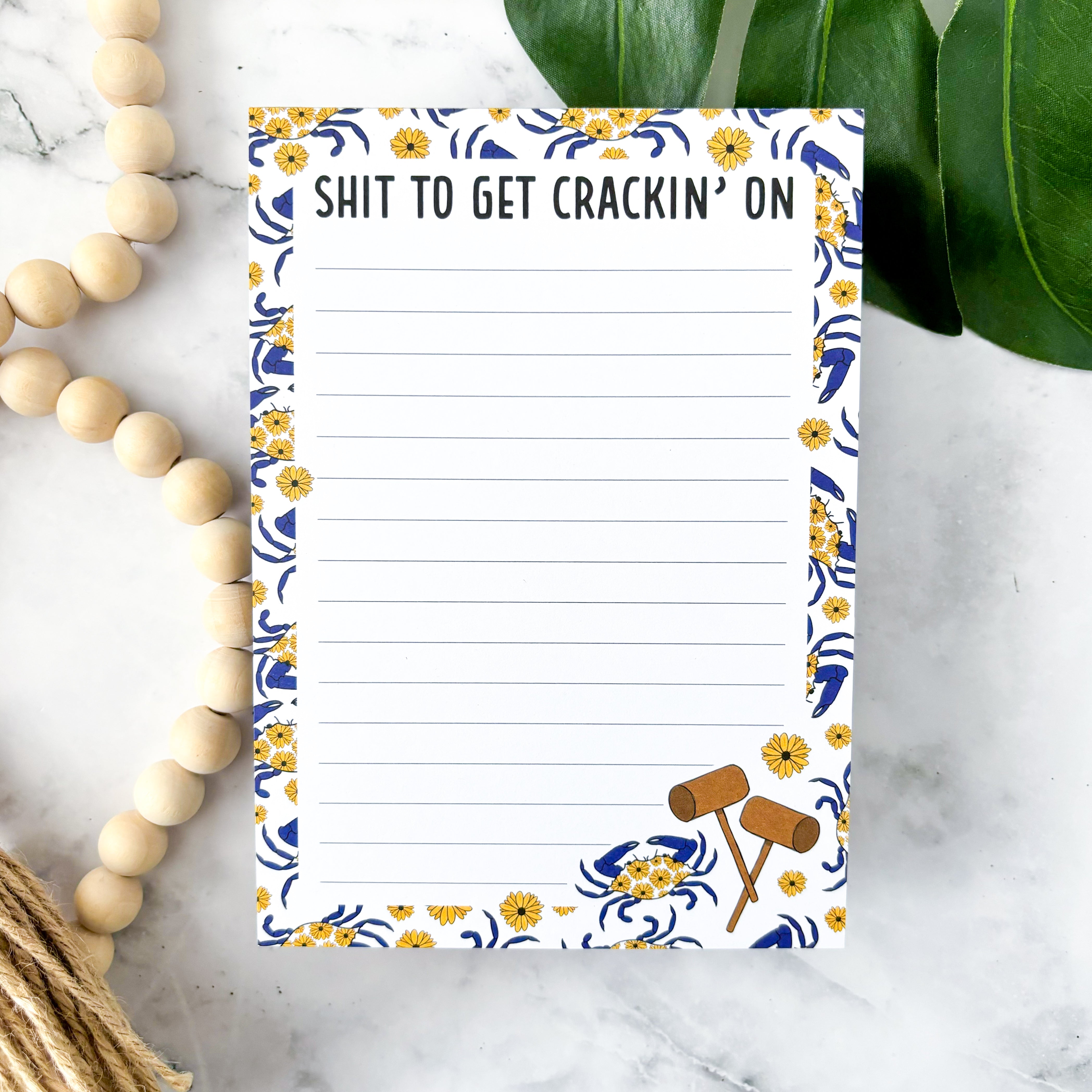 Shit To Get Crackin' on Maryland Crab Notepad – Jami Creates